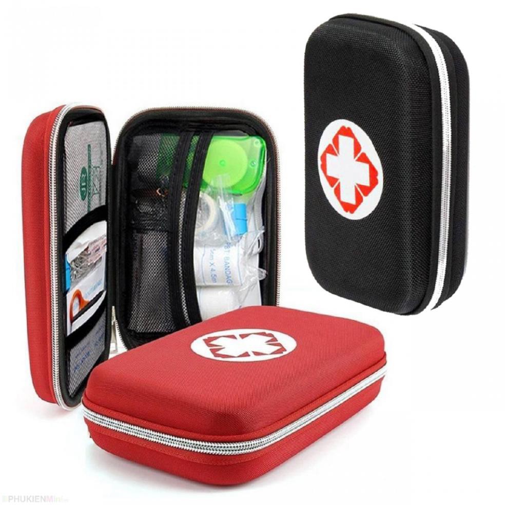 Compact travel bag box for emergency first aid medical supplies, hard ...
