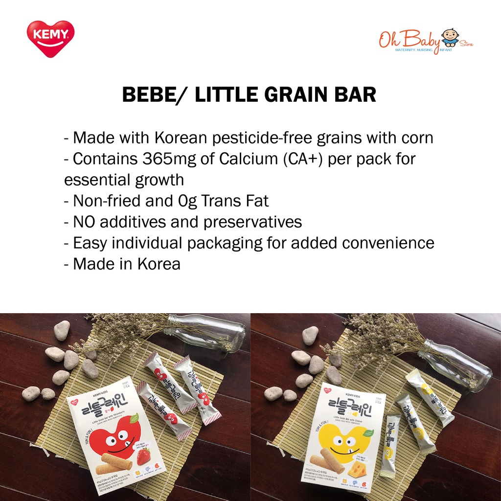 Kemy Kids Little Grain 12m+ (8 x 5g) | Cheese / Strawberry | Shopee ...