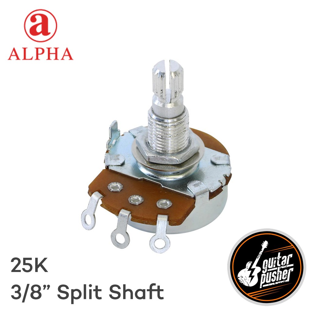 Alpha 25K Potentiometer For Active 3/8 Metric Linear And Audio Taper ...