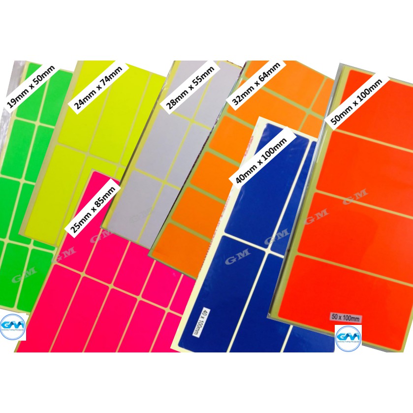 Square Rectangle Self-Adhesive Non-Toxic White/Fluorescent Colour ...