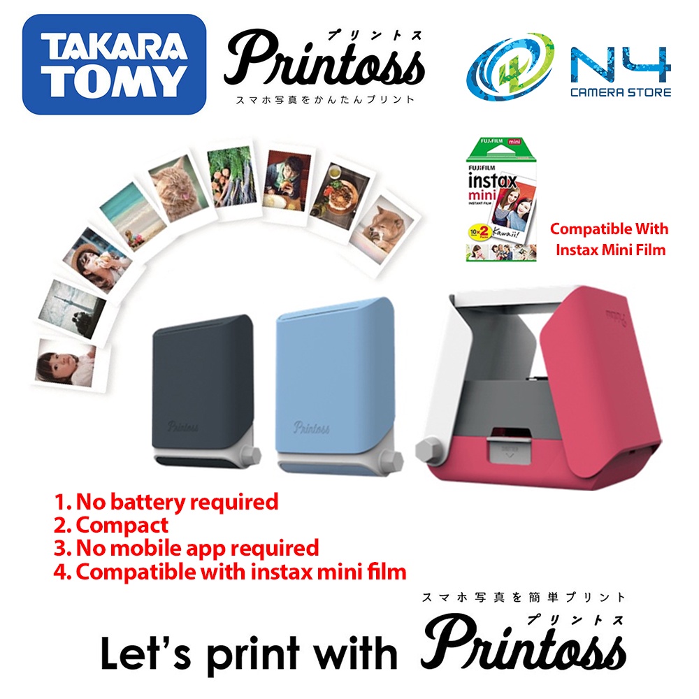 Printoss Smartphone Photo Instant Printer (Ready Stock)(Ship From ...