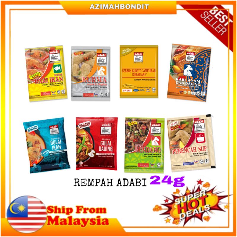 💥REMPAH ADABI, KARI AYAM DAGING ,KARI IKAN,KURMA, PERENCAH SUP, SERBUK ...