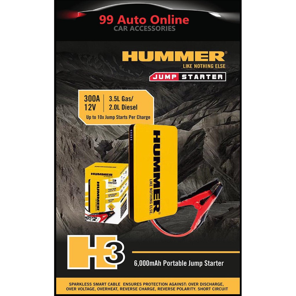 Genuine Hummer H3 Power Bank Jump Starter - 12V (6000mAh) | Shopee Malaysia