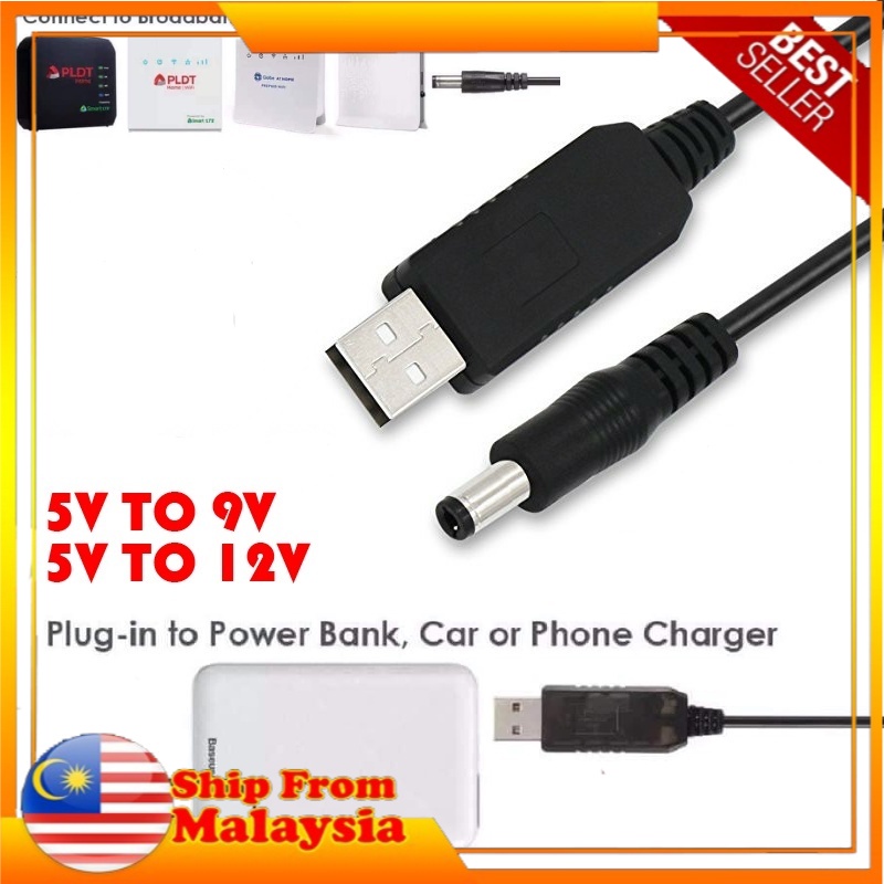 USB DC 5V To DC 9V 12V Step-up Module Converter modem router Sprayer ...