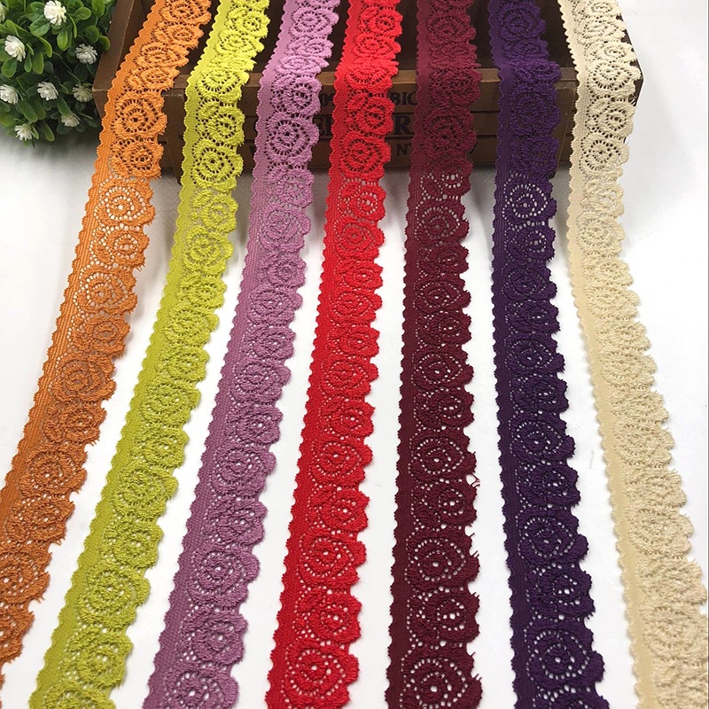 1 Meter Rose-shaped Elastic Lace border 2.5cm Nylon Spandex Elastic ...