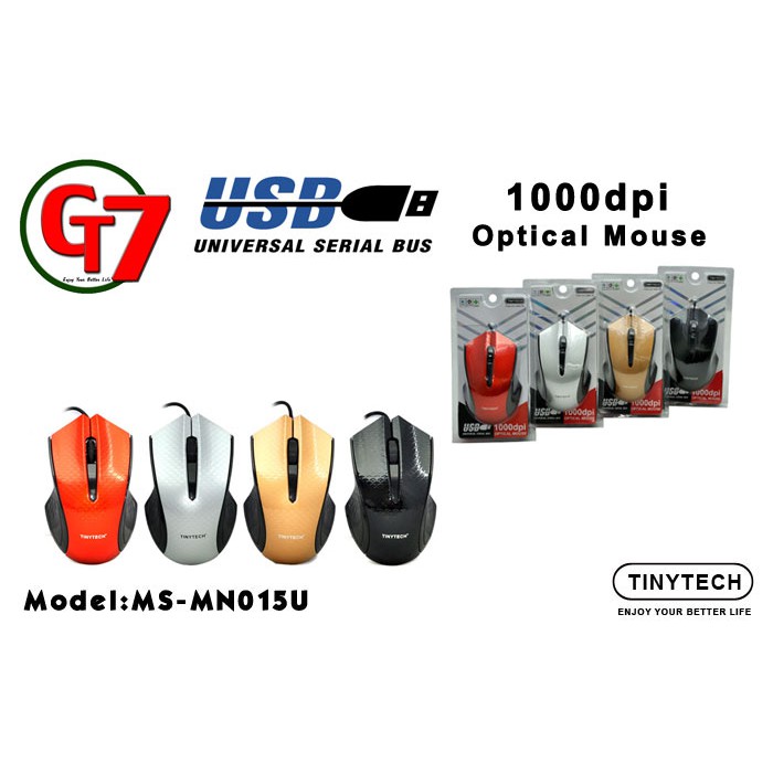 TINYTECH USB OPTICAL MOUSE (MS-MN015) | Shopee Malaysia
