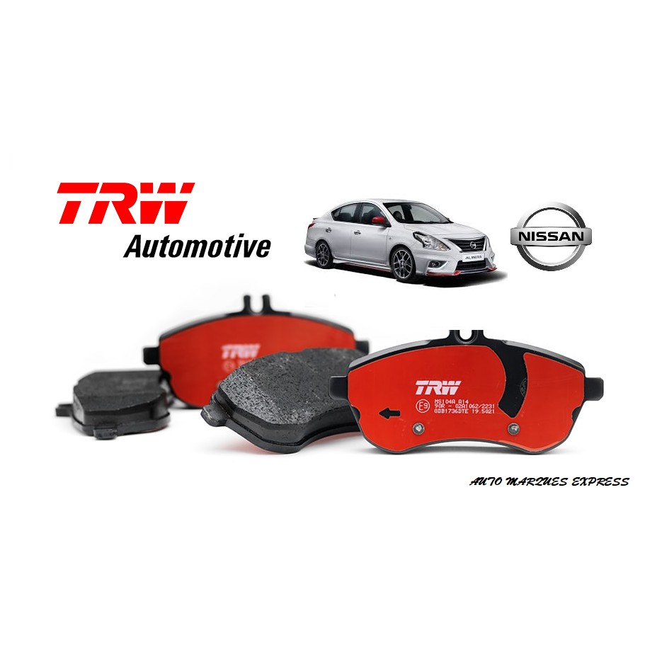 NISSAN ALMERA N17 & Grand Livina 1.6 / 1.8 TRW DTEC Ceramic Front Brake Pad (Pair) | Shopee Malaysia