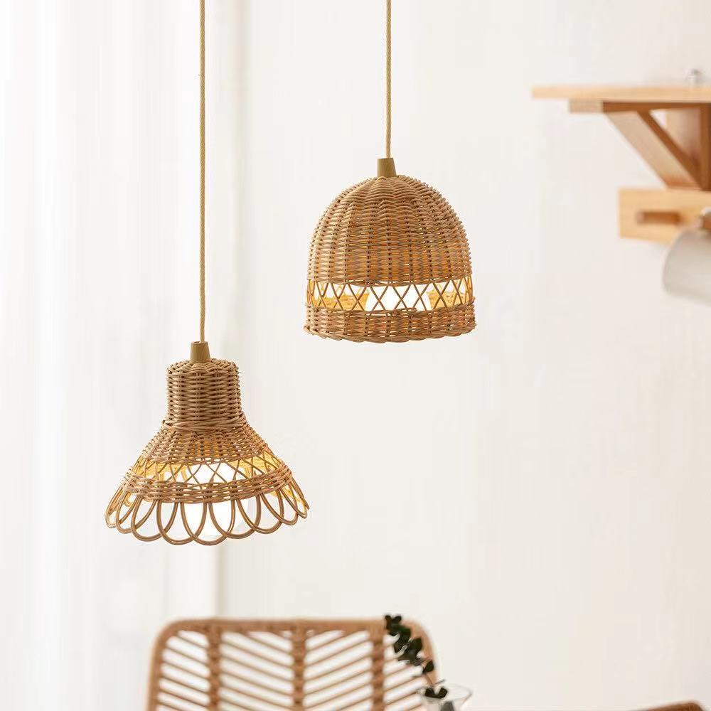 *Ready Stock* Ins Rattan Vintage Hanging Lamp Shade/ Nordic Rattan Lamp ...