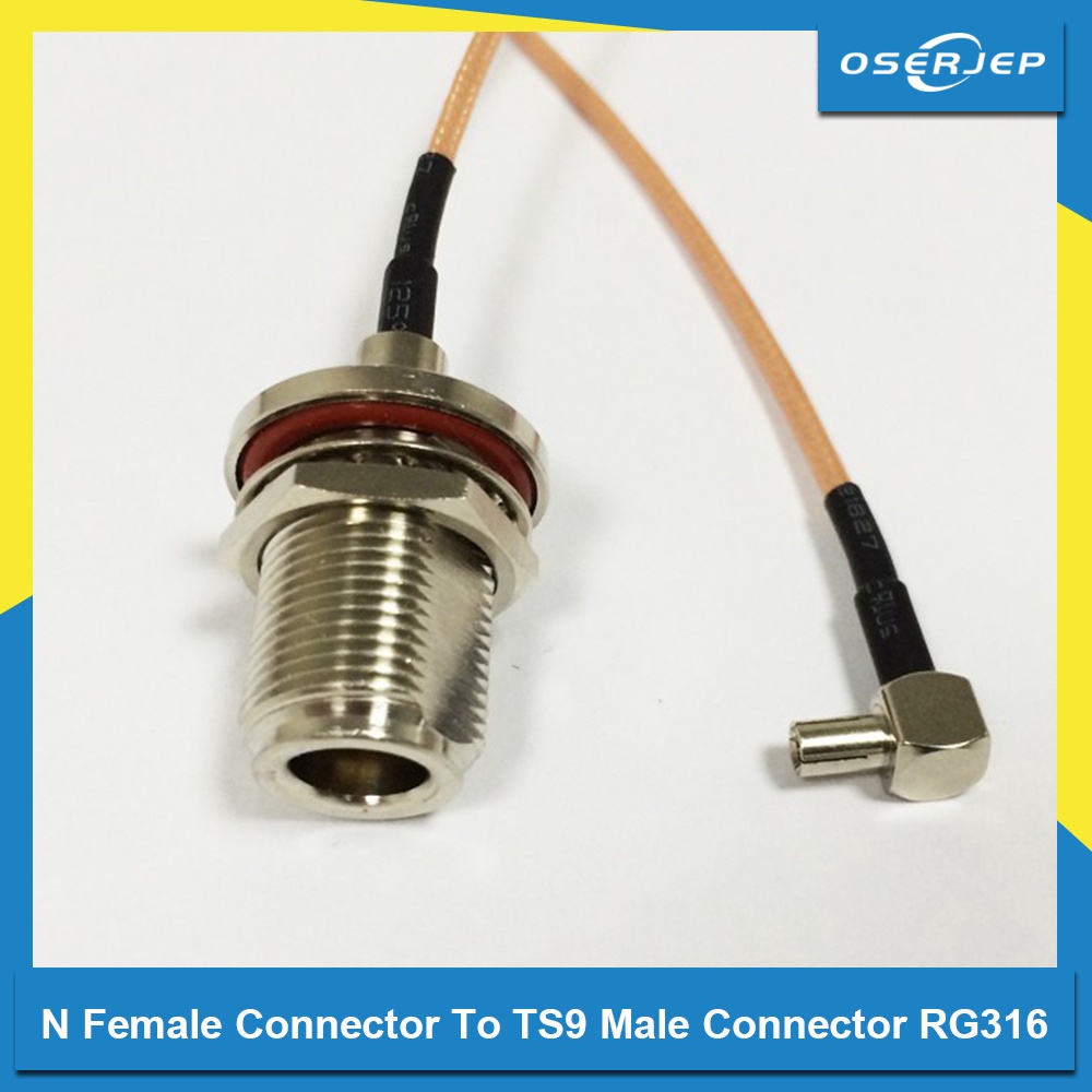 New N Female Jack Connector To TS9 Male Plug Connector RG316 15CM | Shopee Malaysia