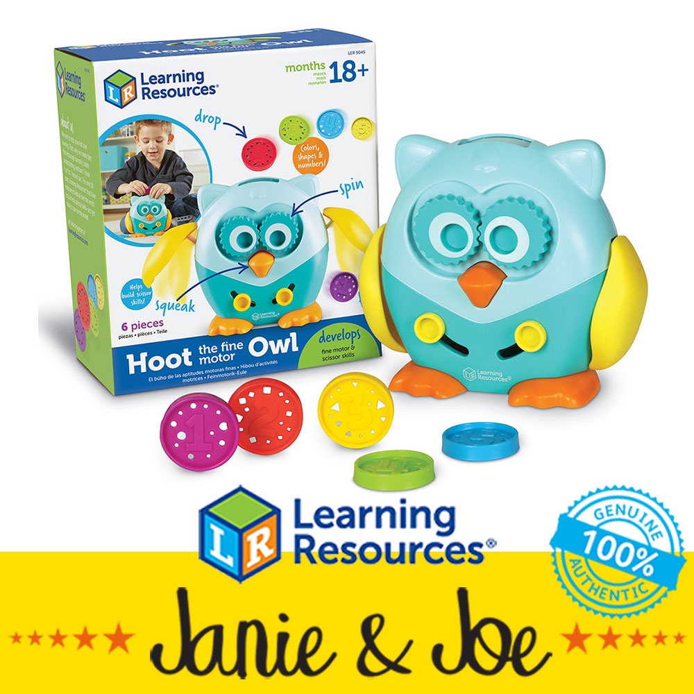 Learning Resources Hoot the Fine Motor Owl- Age 18+ Months, Numbers ...