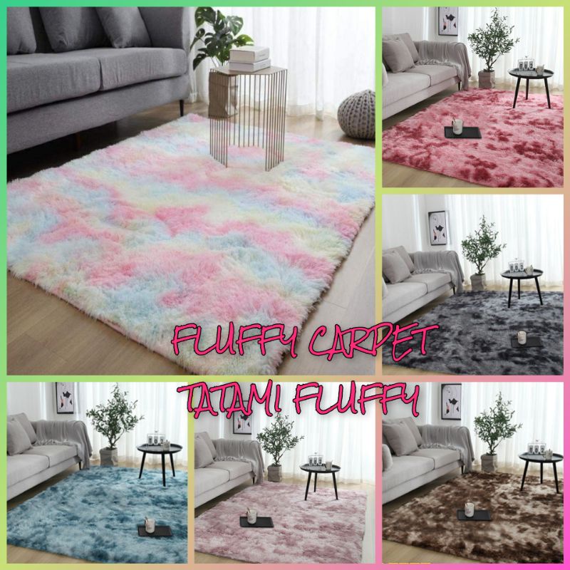 Karpet bulu lembut / Tatami fluffy / Shaggy karpet 2 tone | Shopee Malaysia