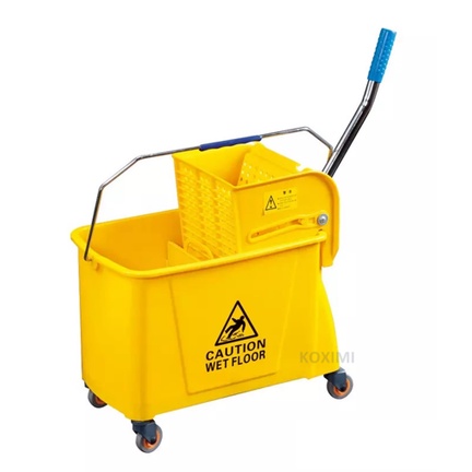 Heavy Duty / Commercial Mop Bucket with Wringer 20 Liters Down Press ...