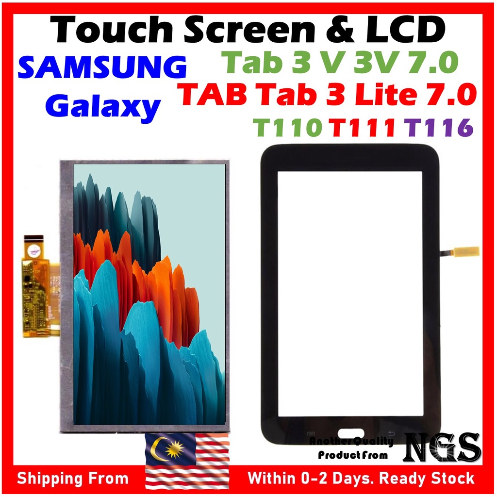 NGS Brand Touch Screen & LCD For SAMSUNG Galaxy Tab 3 Lite 7.0 WiFi ...
