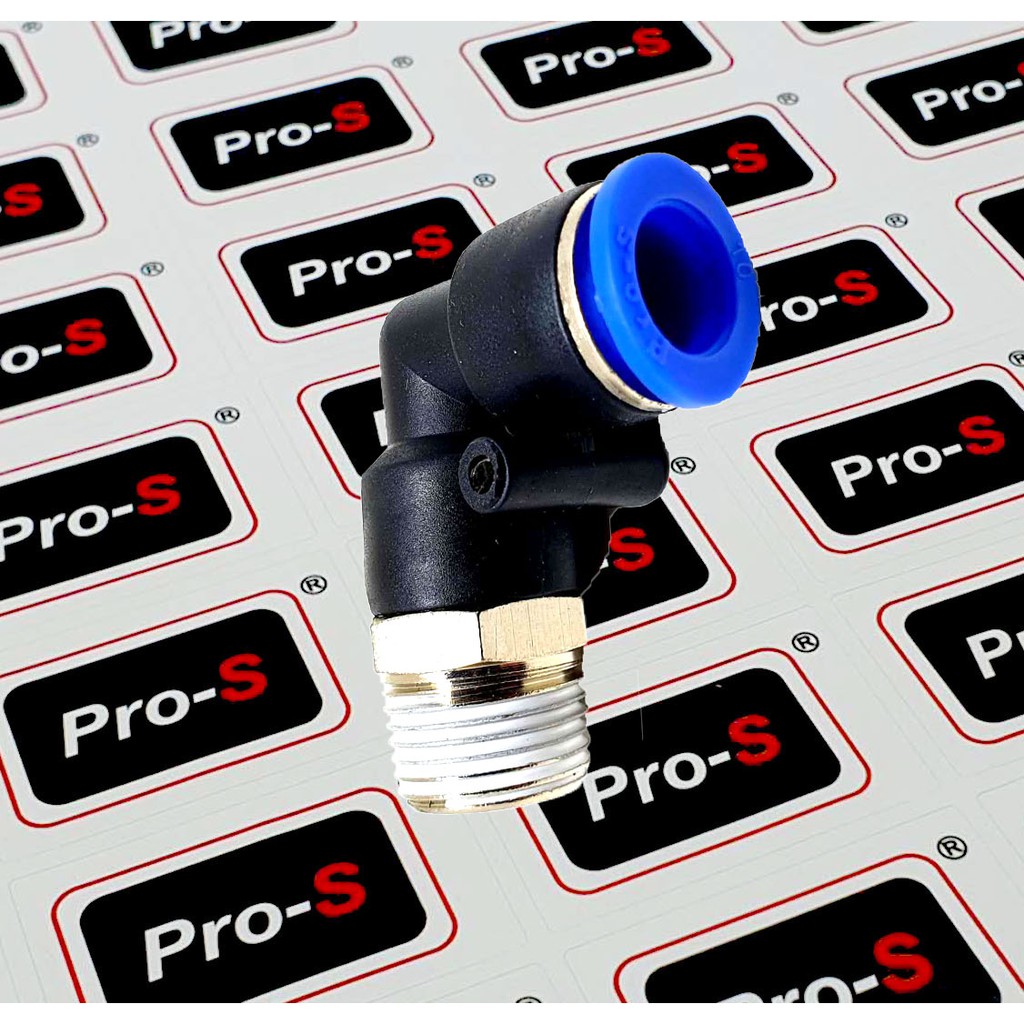 Pro-S PL 04-01 Tube OD 4 mm x Thread Size: M5, 1/8", 1/4" Male Elbow ...