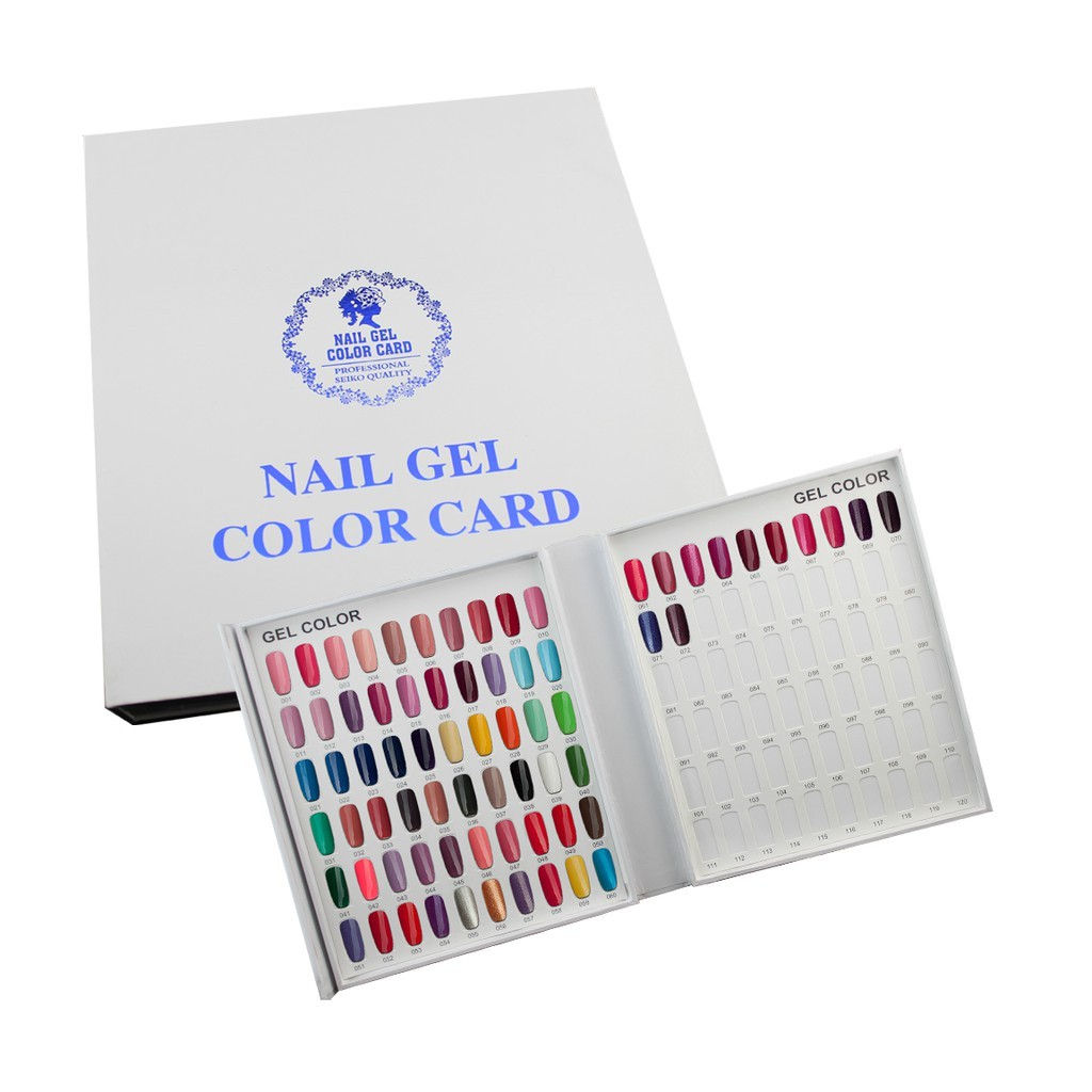 120 slots Nail Colour Color Chart Card Book with Magnet Polish Art ...