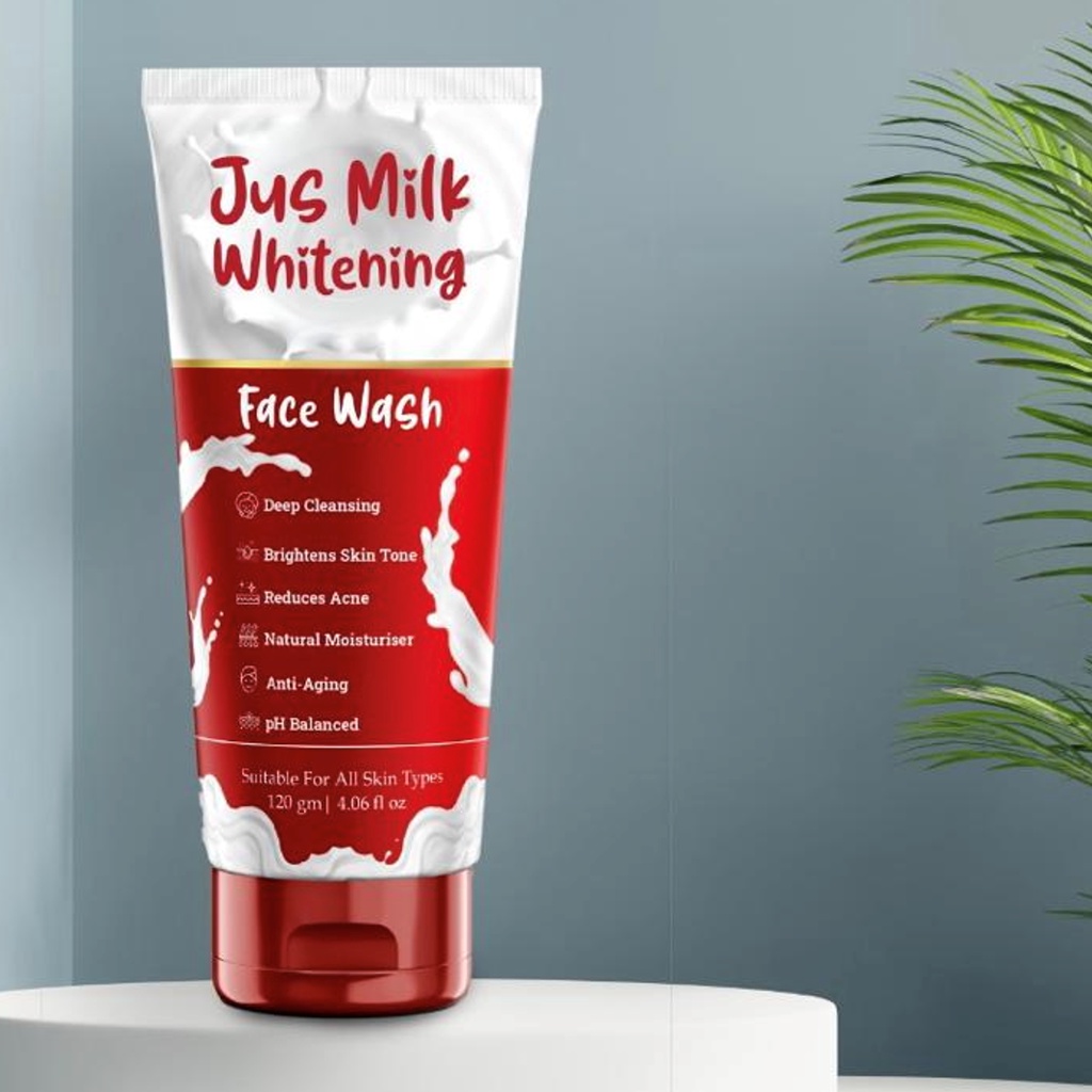 Jus Milk Whitening Face Wash 120g | Shopee Malaysia