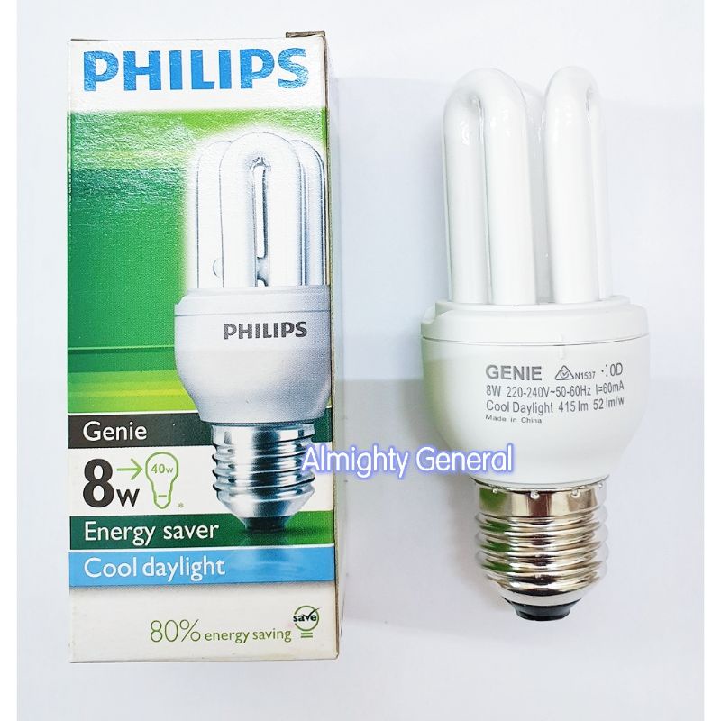 PHILIPS Genie Light Bulb 8W E27 6500K Cool Daylight (CDL) | Shopee Malaysia