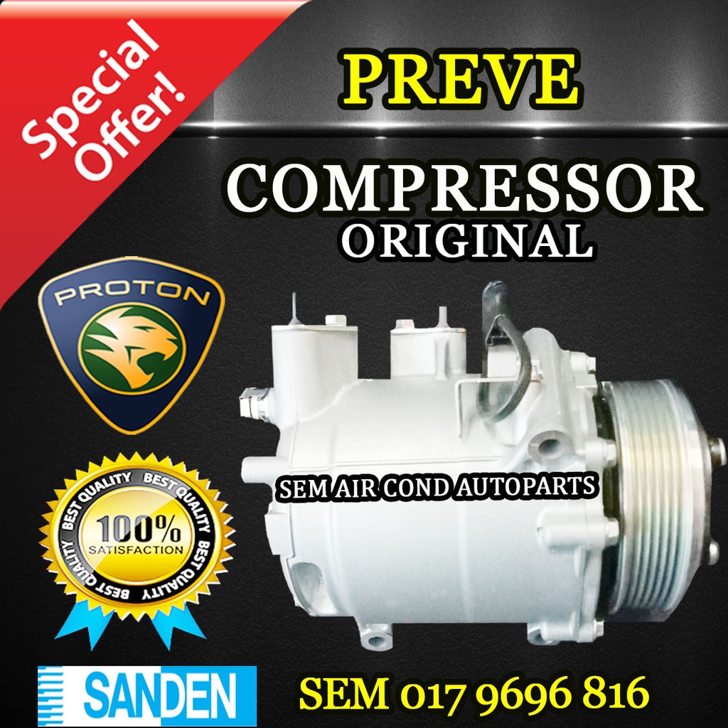PROTON PREVE ORIGINAL SANDEN SD COMPRESSOR/ KOMPRESOR (CAR AIR COND ...
