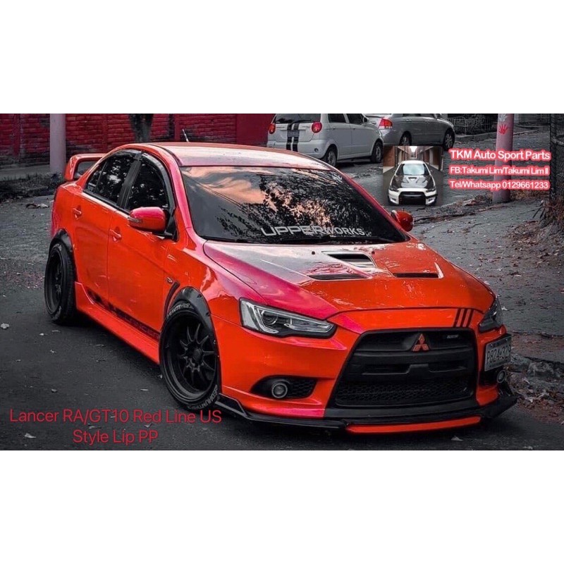 Lancer RA Front Bumper US Red Line Lip PP | Shopee Malaysia
