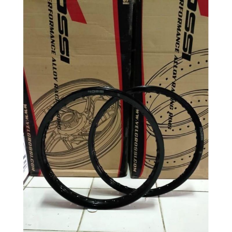 HITAM Rossi Rims Vrossi Wheels glossy Black wm shape ring17 | Shopee ...