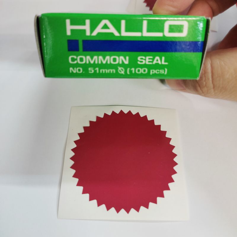 Hallo Common Seal Sticker Certificate Red Stamp | Shopee Malaysia