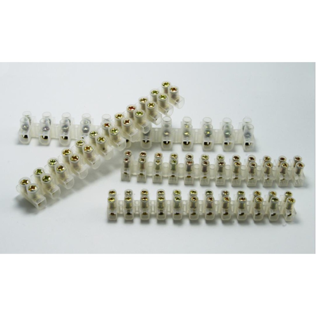 308. 10A 12-Position PVC Strip Connector Wire Connector Barrier ...