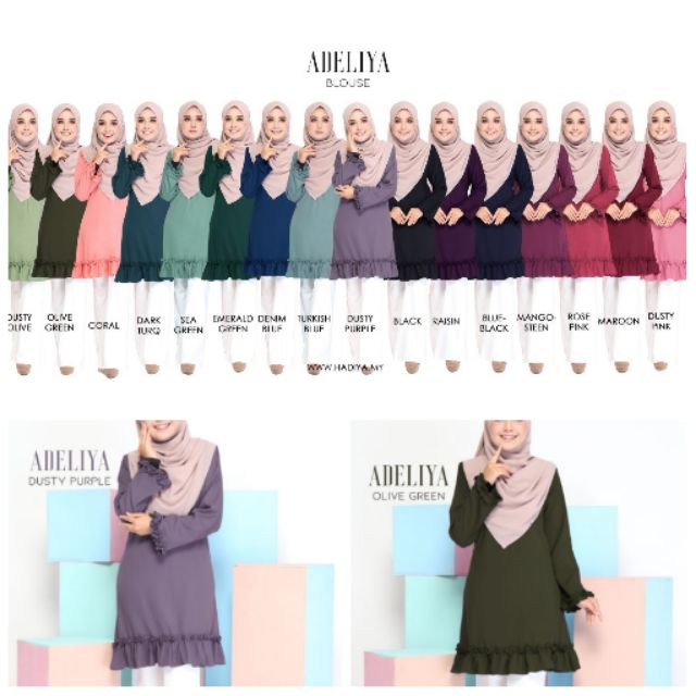 🎉🎉 BLOUSE ADELIYA BLOUSE MUSLIMAH BLOUSE LABUH🎉🎉 MUNAZA | Shopee Malaysia