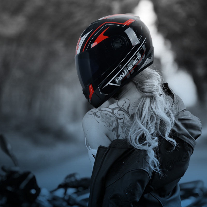 HNJ Helmet Full Face Motorcycle Motor Topi Keledar Motosikal Racing ...