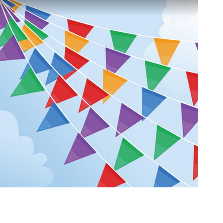 Multicolored triangle string flag - 10 meters/1 string | Shopee Malaysia