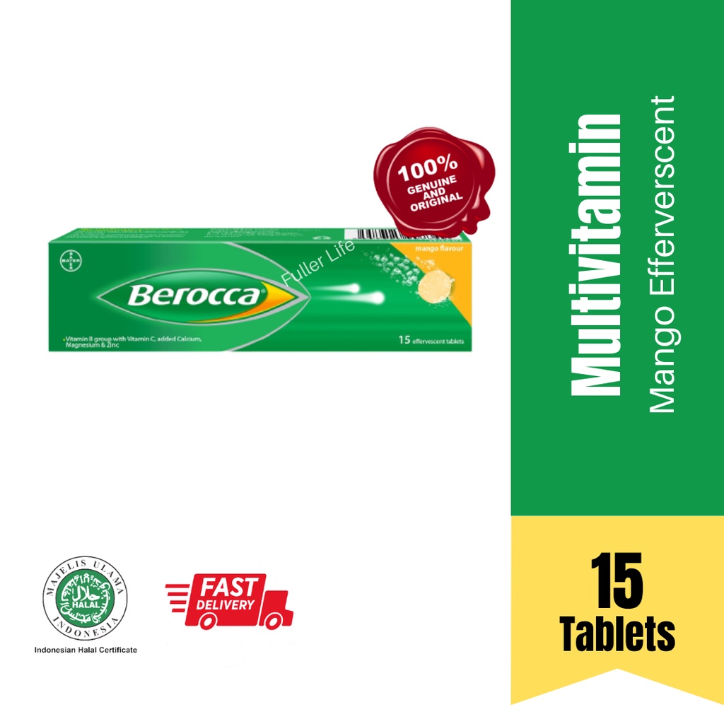 BEROCCA Effervescent Tablets Mango | Multivitamin Increases Energy ...