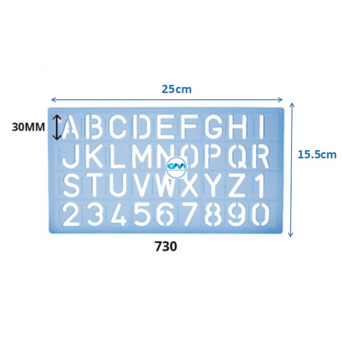 ABC Template Lettering Stencil Plate | ABC RULER | Shopee Malaysia