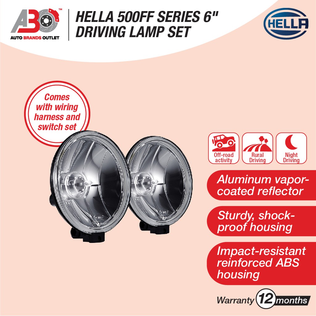 HELLA 500FF Series 6" Driving Lamp Set - 1F4 005 750 941 | Shopee Malaysia