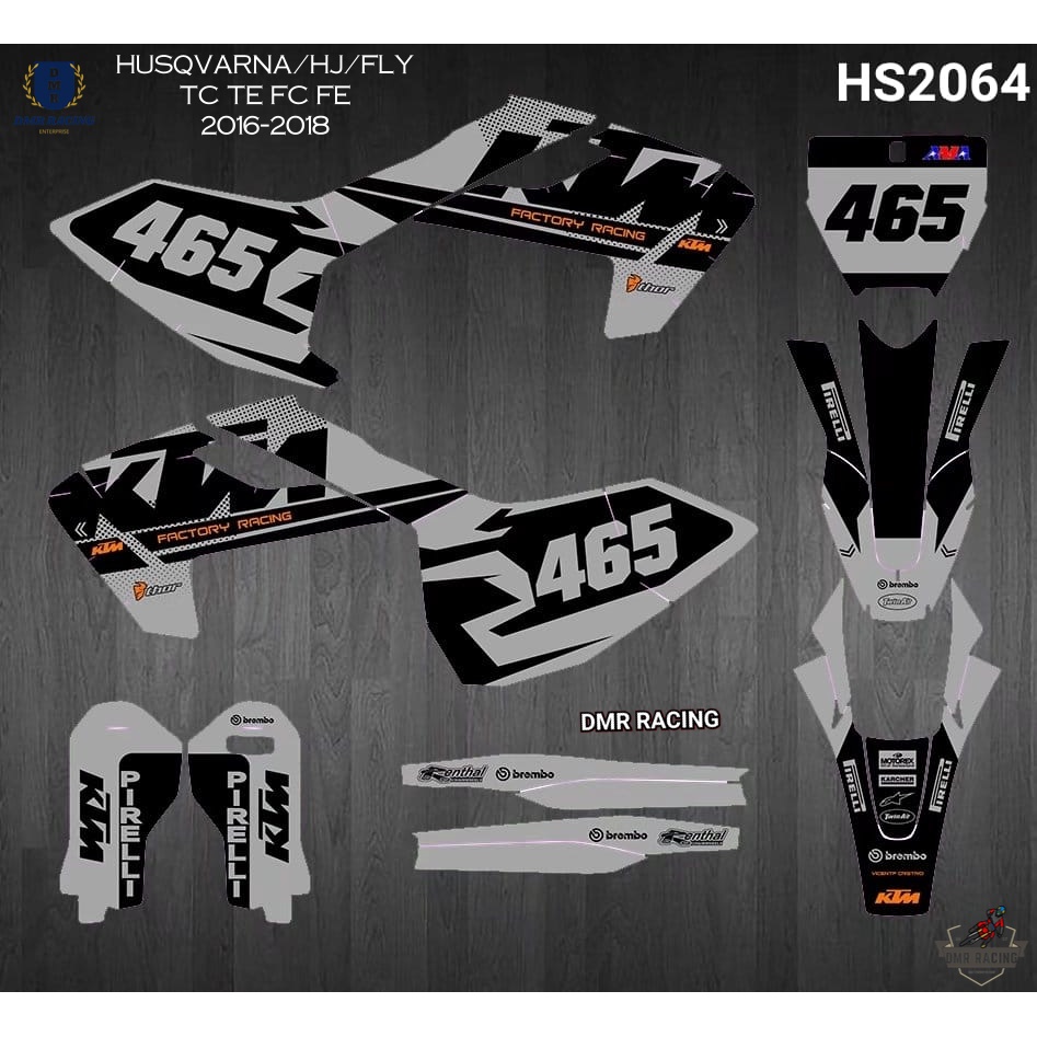 HJ250 HUSQVARNA 16-18 KEWS K18 KOSHINE150 3M Body Sticker Decal ...