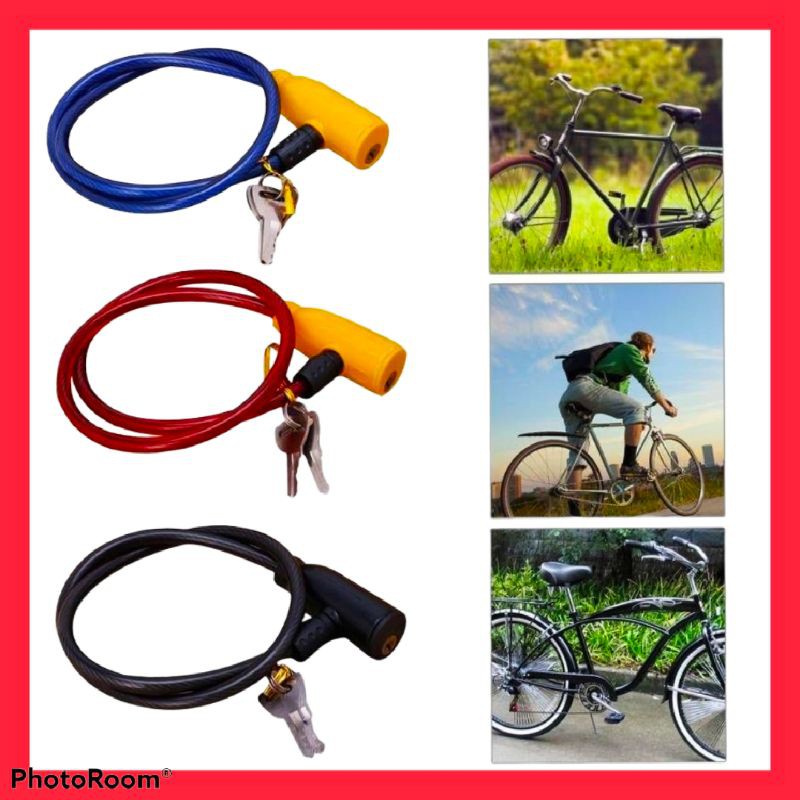 Bicycle Lock / Motorcycle Anti-Theft Cable Safety Cycling Security Lock ...