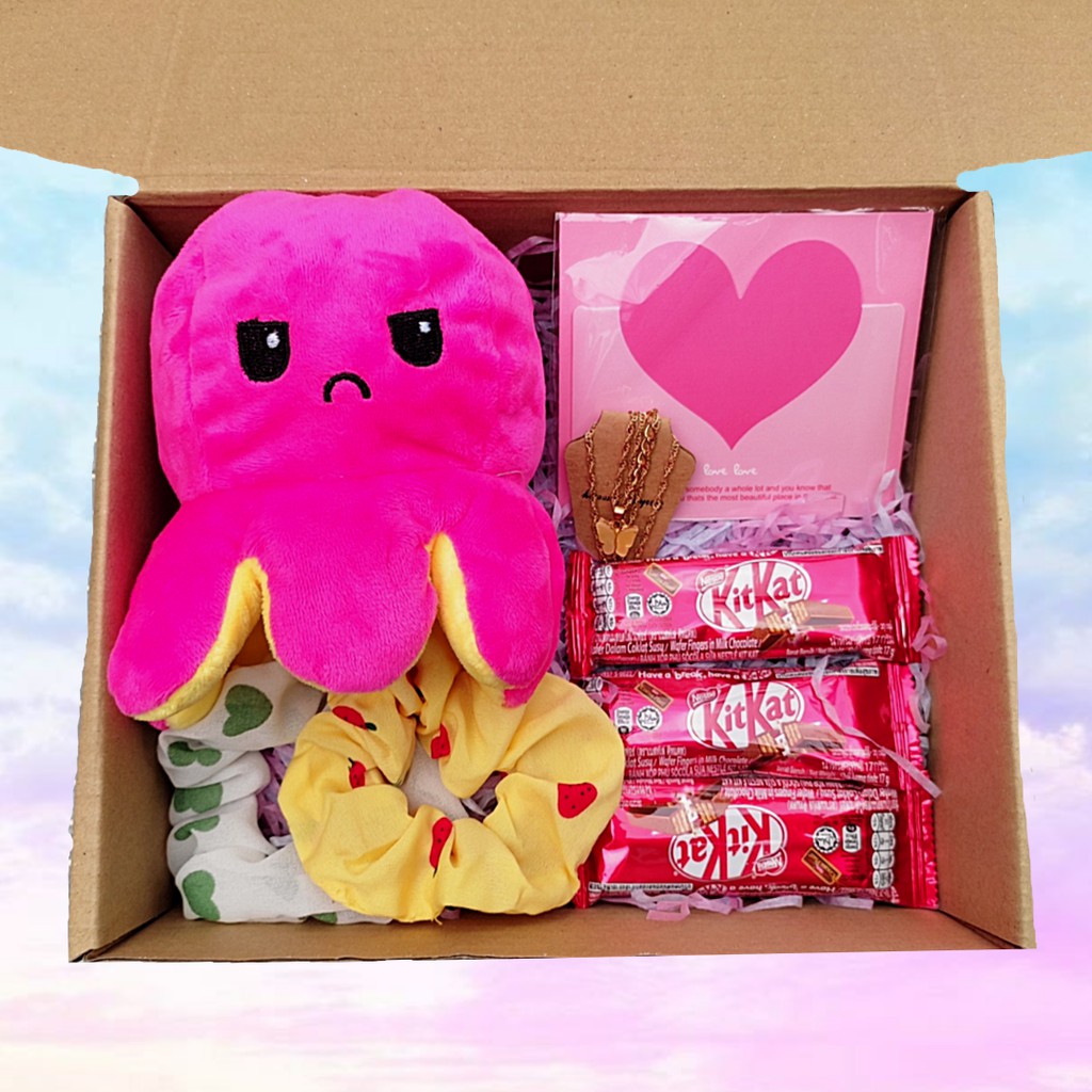 [ READY STOCK ] SURPRISE GIFT BOX octopus plushy, bear keychain ...