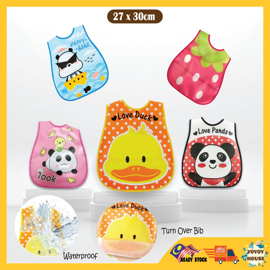 (Yoyoy) Baby eating bib waterproof bibs sleeveless bib kid cute feeding ...