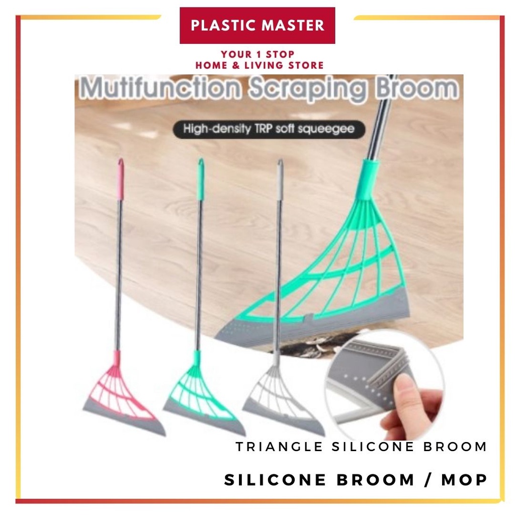 Silicone Broom Triangle Magic Broom Clean without Tangle Adjustable ...
