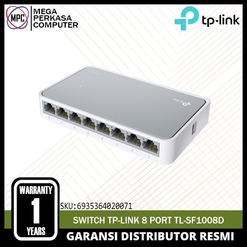 Tp-link TL-SF1008D 8-Port 10/100Mbps Desktop Switch | Shopee Malaysia