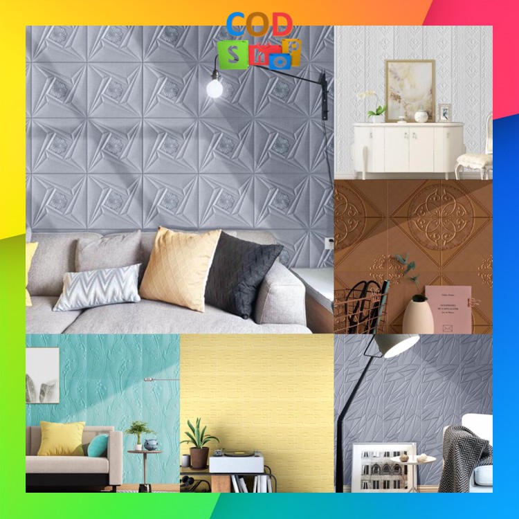 - H5043 3D Foam Wallpaper / Foam Wall Sticker / 3D Wall Wallpaper Wall ...