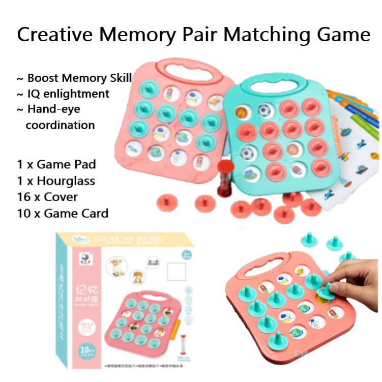 Children Memory Training Matching Pair Game 💕Ready Stock💕 记忆配对游戏 Parent ...