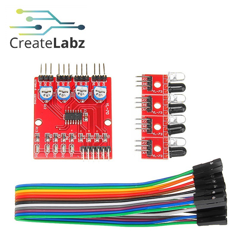 Infrared 4-channel Line tracking/following sensor (For smart robot car ...