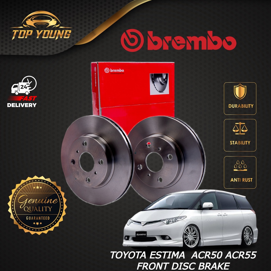 BREMBO TOYOTA ESTIMA ACR50 ACR55 FRONT (DEPAN) OR REAR (BELAKANG)100% ...