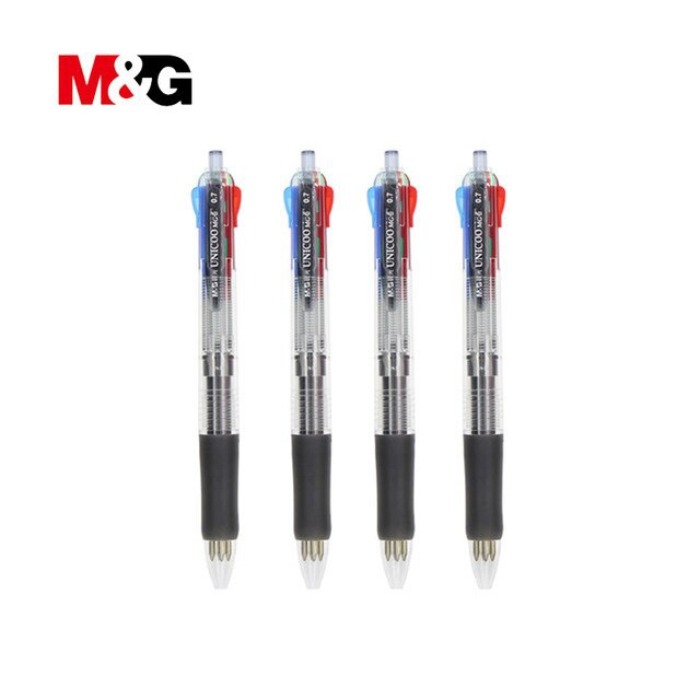 M&G 4 Colours Pen 0.7mm ABP80371 Color Ballpoint Pen BallPen (Blue ...