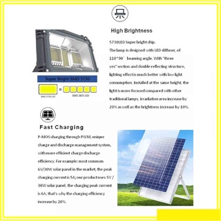 SOLAR LED FLOOD LIGHT IP67 100W/300W/500W/800W SPOTLIGHT WATERPROOF ...