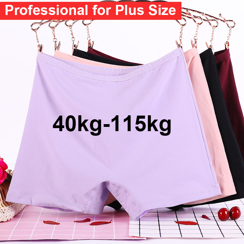 Plus Size XL-6XL Women's Boxer Panties Soft Cotton Breathable Underwear High-Elasticity Briefs ...
