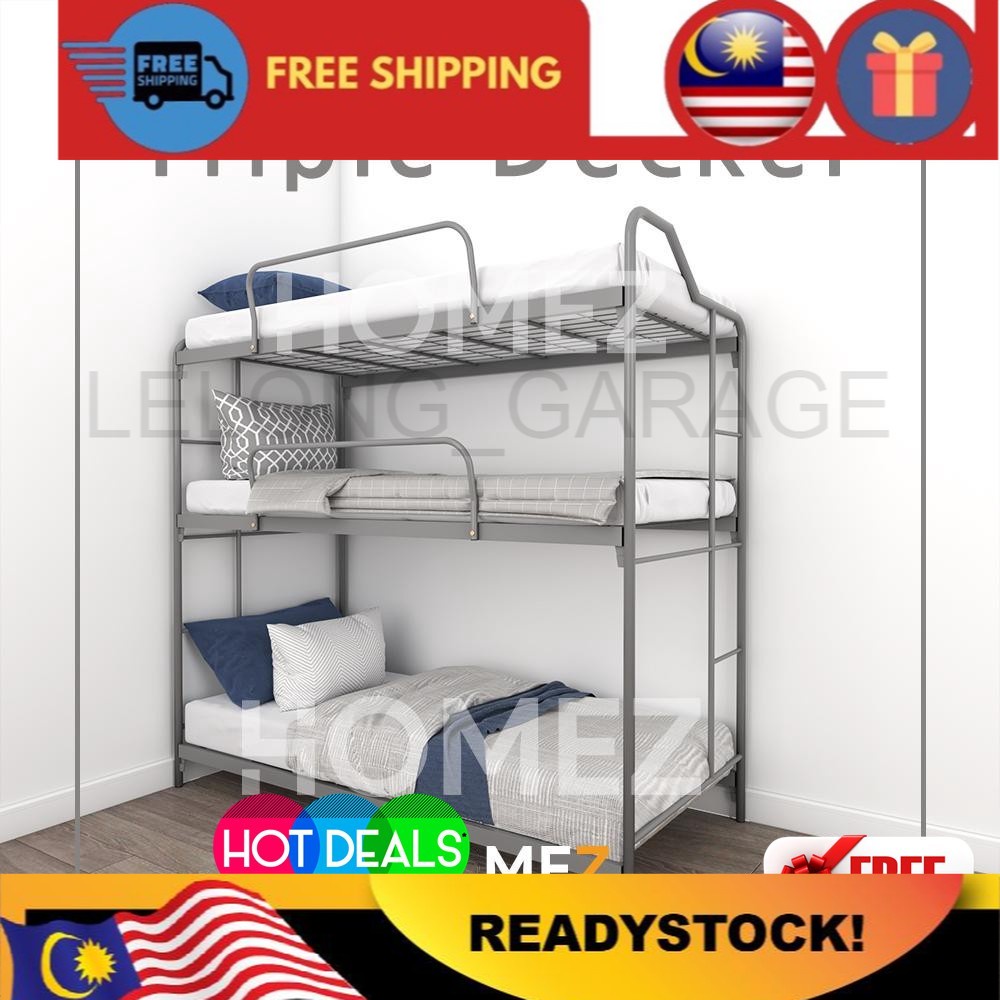 "CLEARANCE SALES" Heavy Duty Metal Bunk Bed/ Double Decker Bed Frame ...