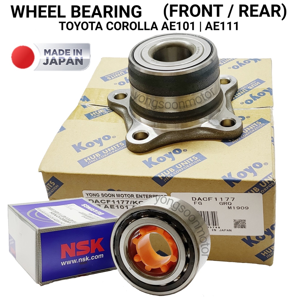 FRONT / REAR BEARING TOYOTA COROLLA AE101, AE111 (FRONT WHEEL BEARING ...