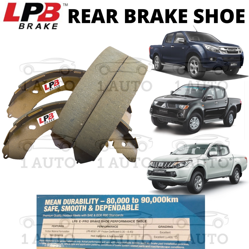 LPB E-PRO REAR BRAKE SHOE MITSUBISHI TRITON KB4T 2.5D TRITON KL3T 2.5D ...