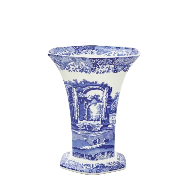 Spode Blue Italian Hexagonal Vase 27 cm | Shopee Malaysia