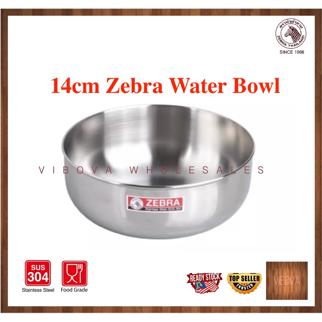 Zebra SUS304 S/Steel Water Bowl 14cm 泰国斑马牌炖盅14cm | Shopee Malaysia